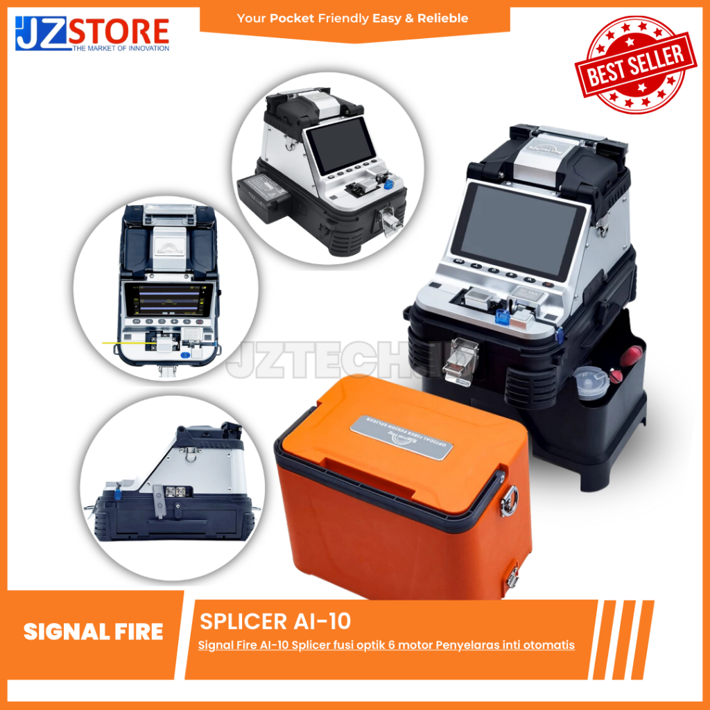 Jual Signal Fire AI-10 Splicer fusi optik 6 motor Penyelaras inti ...