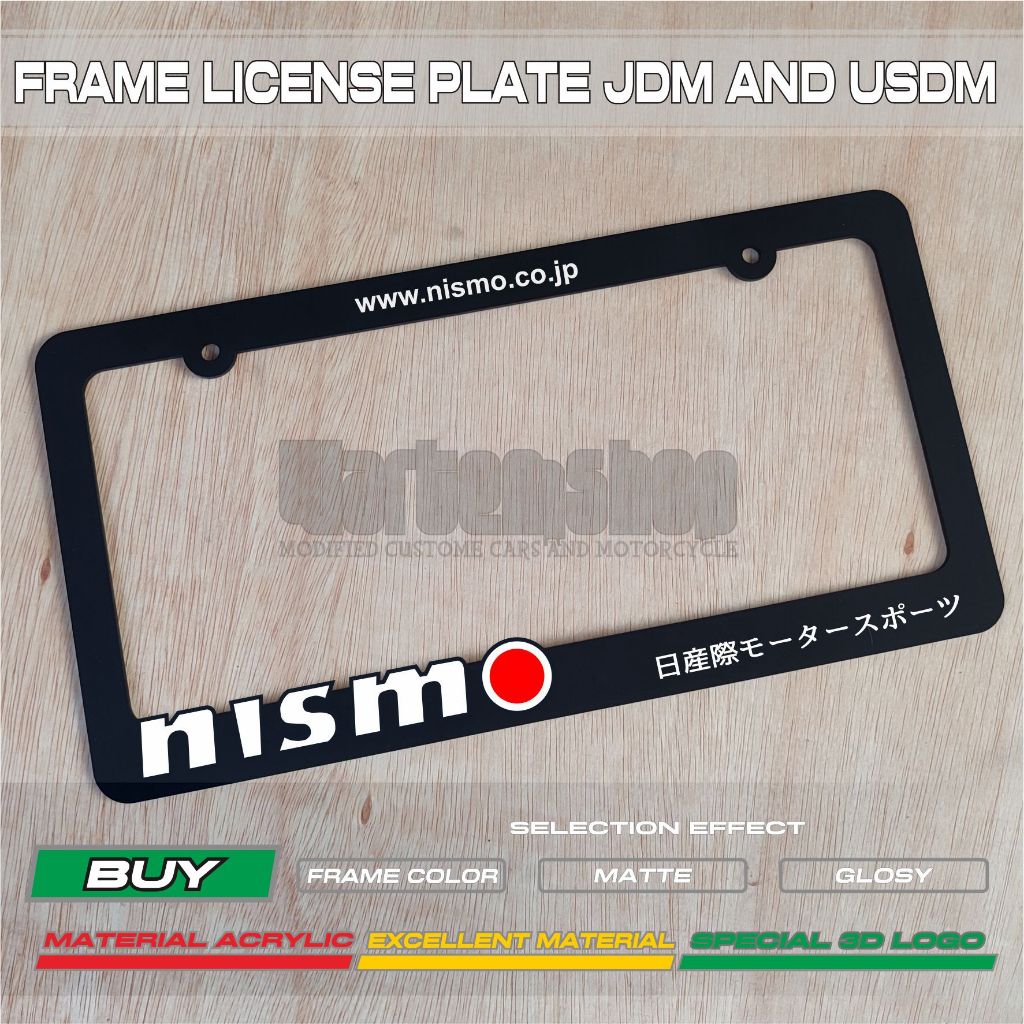 Jual FRAME PLATE MOBIL JDM AND USDM NISSAN NISM O | Shopee Indonesia