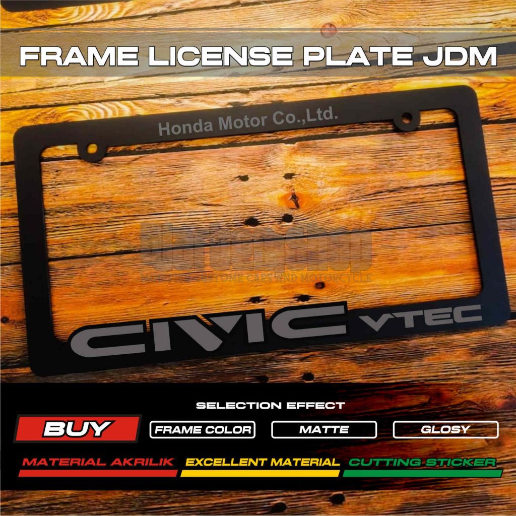 Jual FRAME PLATE MOBIL JDM AND USDM HONDA CIVIC | Shopee Indonesia