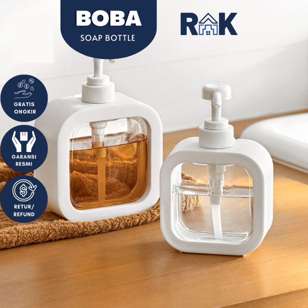 Jual RAK - BOBA Botol Sabun Tempat Sabun Soap Dispenser Botol Refill ...