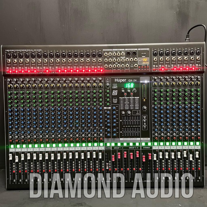 Jual Mixer Audio Huper QX24 Bluetooth Digital 199Dsp Original Mixing Qx 24 Channel ( Bayar ...