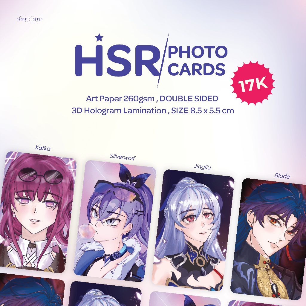 Jual Honkai Star Rail "The Villains" Photocard Series | Blade, Silverwolf, Kafka, Jingliu ...