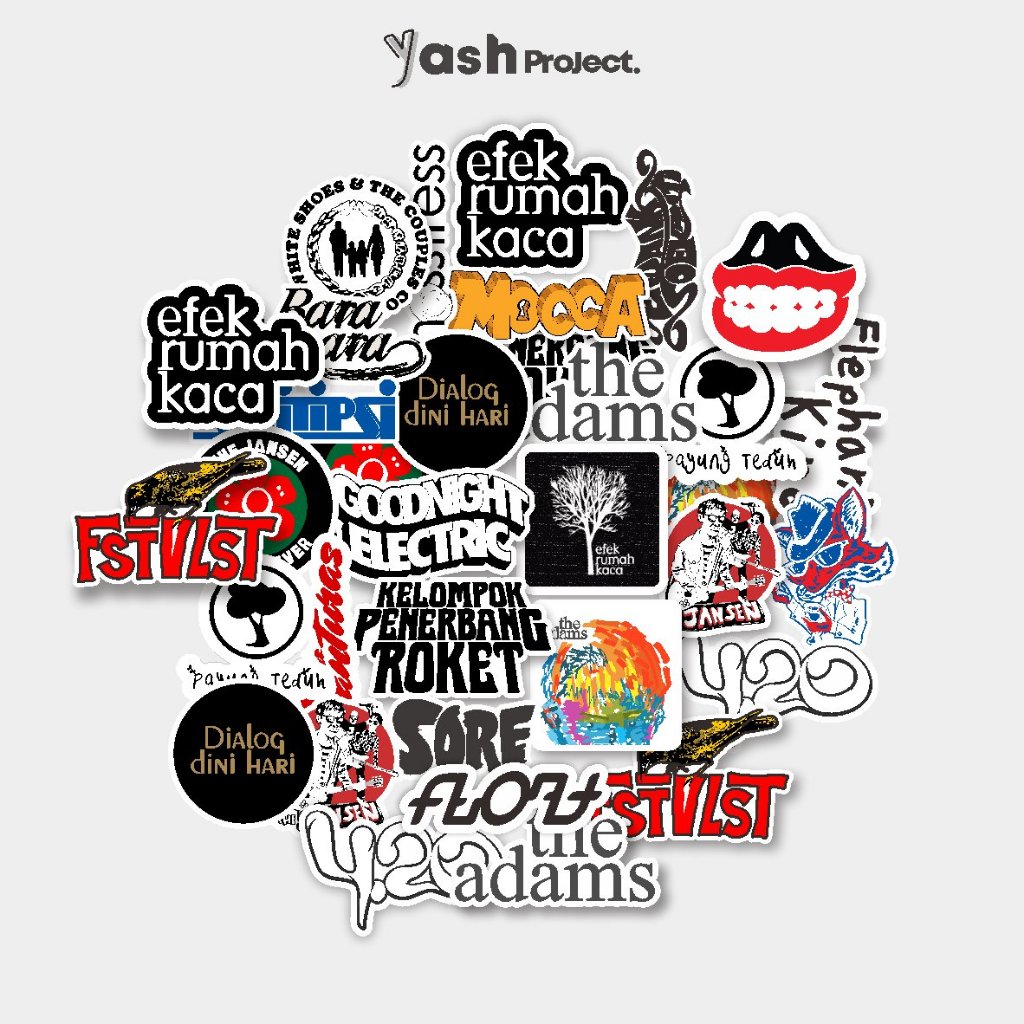 Jual STICKER PACK LOGO BAND INDIE | STICKER DECORATION | DIECUT ...