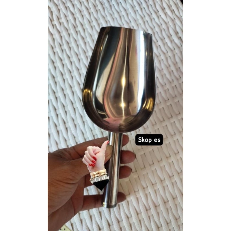 Jual Sendok stainless es batu atau skop es | Shopee Indonesia