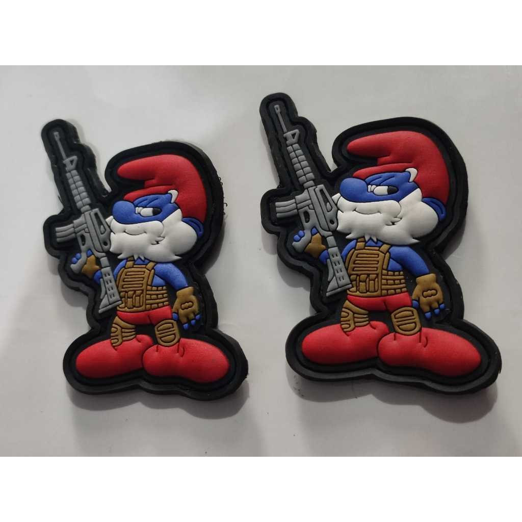 Jual PATCH RUBBER 3D KARAKTER SMURF/TEMPELAN KARET/PEREKAT KARET ...
