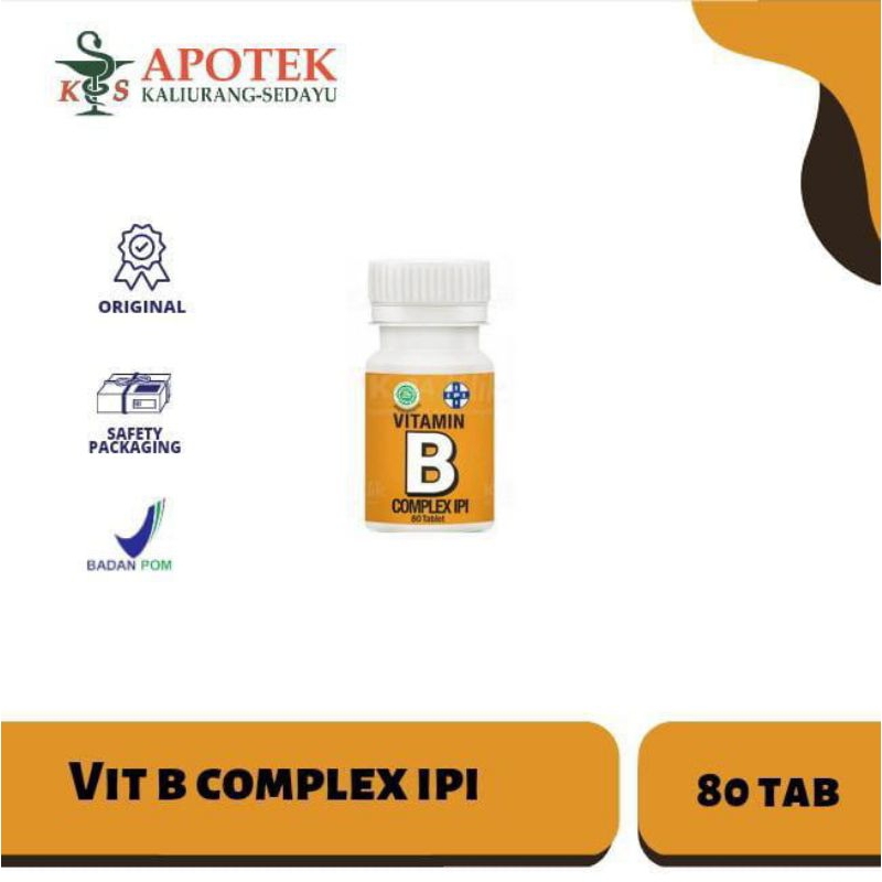 Jual VITAMIN B COMPLEX IPI'80 | Shopee Indonesia