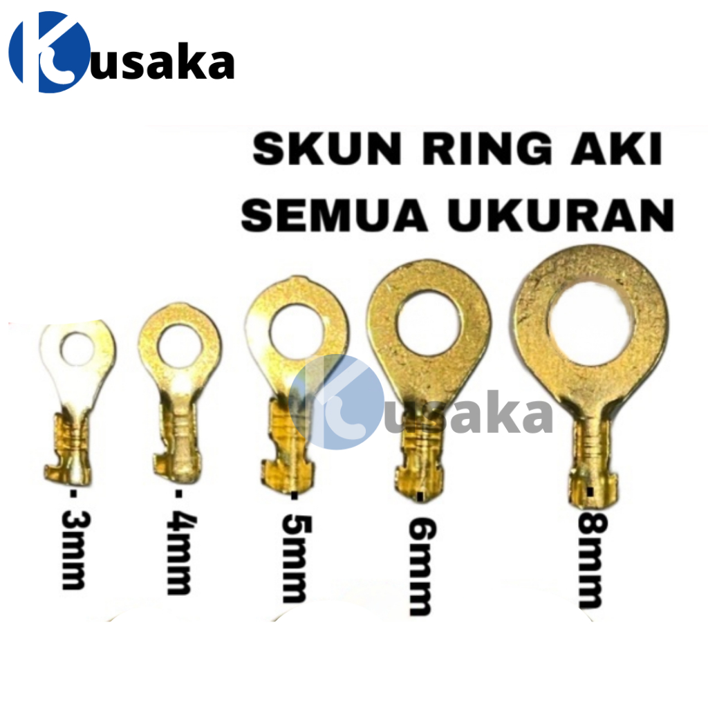 Jual Terminal Skun Ring Skun O Massa Bulat 3mm 4mm 5mm 6mm 8mm Accu Aki ...
