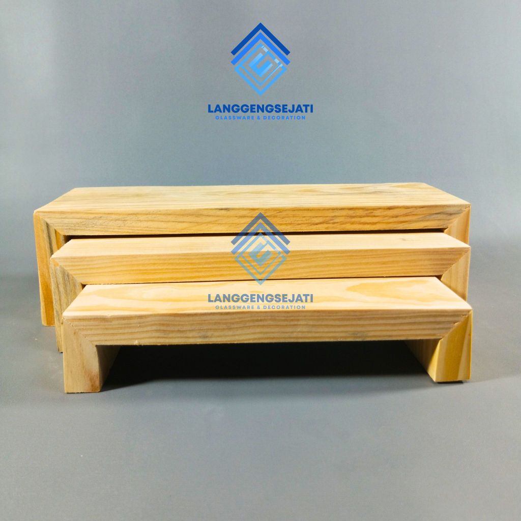 Jual RAK DISPLAY KAYU 3 SUSUN PAJANGAN PRODUK RAK TANGGA KAYU PAJANGAN ...