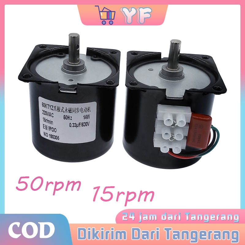 Jual 15rpm 50rpm Miniature AC Low Speed Gear Motor Synchronous Motor ...