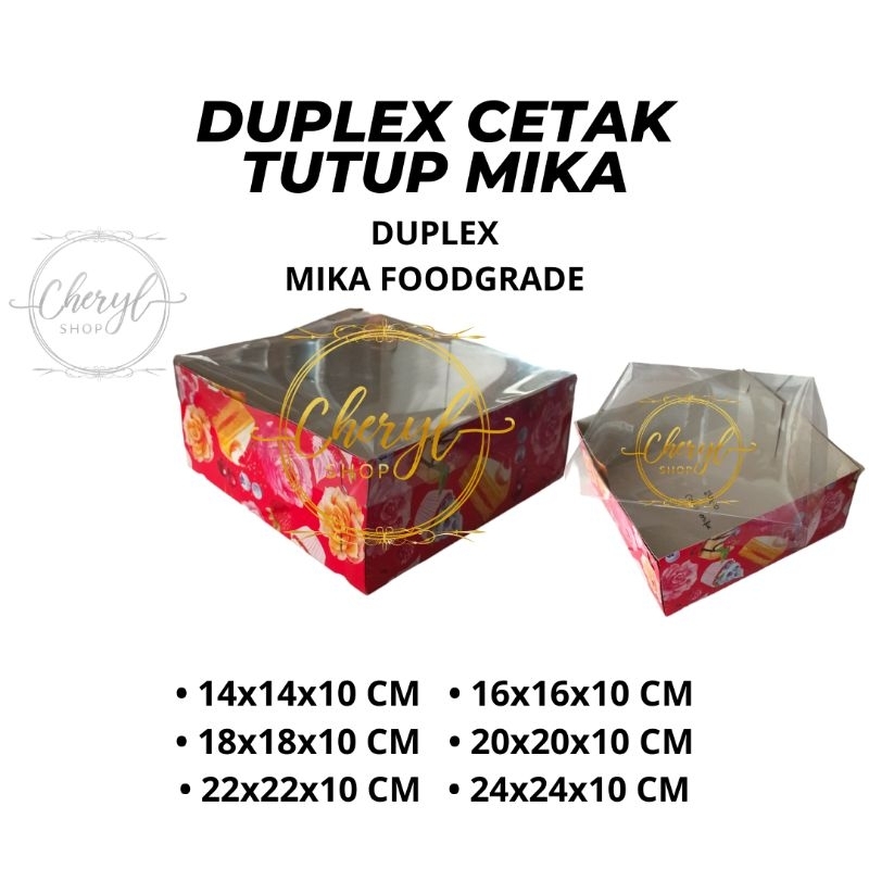Jual (10 PCS) DOS / DUS DUPLEX CETAK TUTUP MIKA Tinggi 10 CM / Karton ...