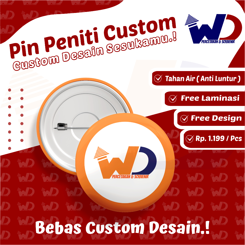 Jual Pin peniti custom pin bros custom | Shopee Indonesia