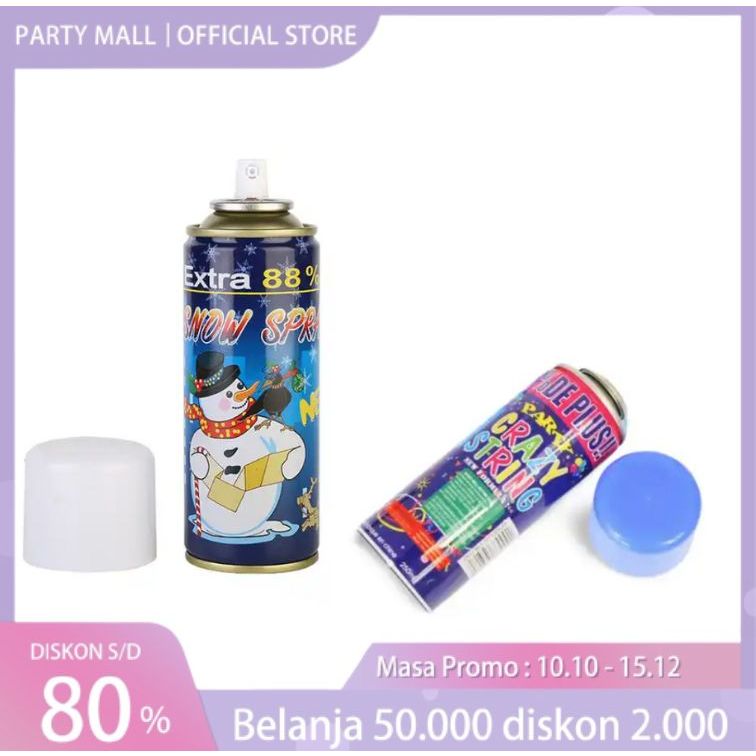 Jual String Spray Warna Warni Rainbow/ Snow Spray Putih / Crazy String ...