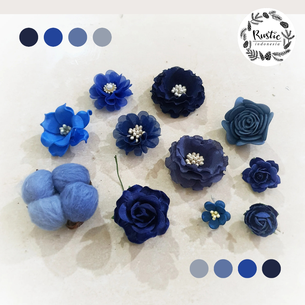 Jual 1 kuntum aplikasi bunga tempel untuk bahan mahar ring box ...