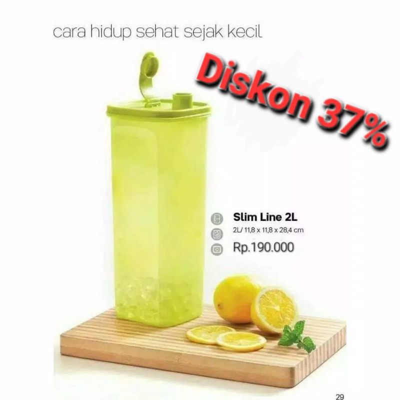 Jual Tupperware Slim Line 2L (1pcs) | Shopee Indonesia