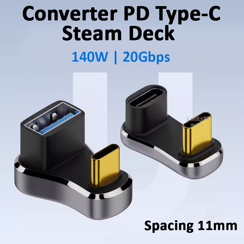 Jual 140W 20Gbps Converter PD Type-C Steam Deck Adapter Berbentuk U ...