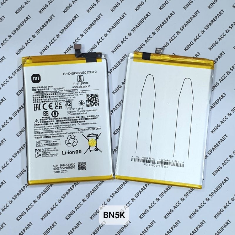 Jual BATERAI XIAOMI REDMI 12C BN5K ORIGINAL BN-5K | Shopee Indonesia