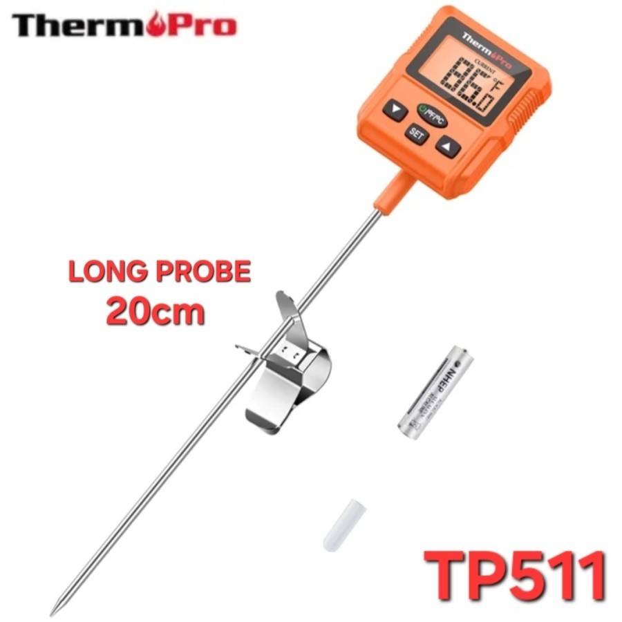 Jual THERMOPRO TP511 Digital Smoker Baking Griling Thermometer w Long ...