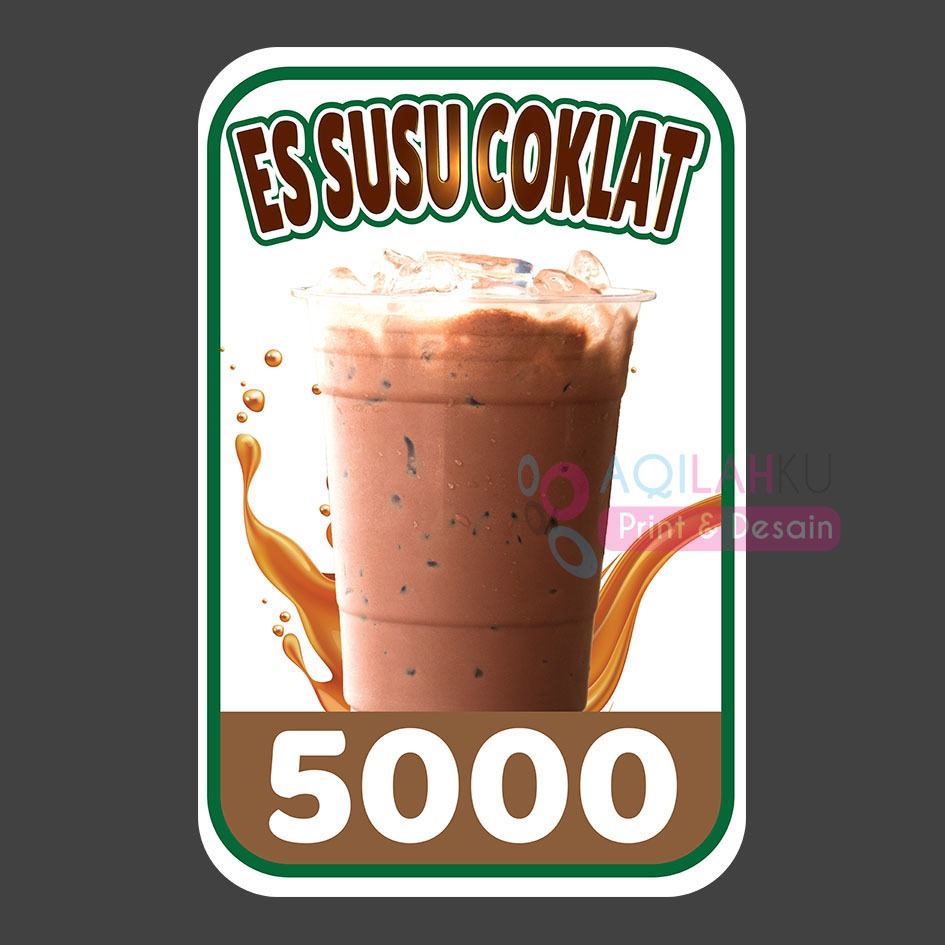 Jual Stiker Es Aquarium Stiker Termos ES Anti Air ukuran 14.5 x 22.5 cm ...