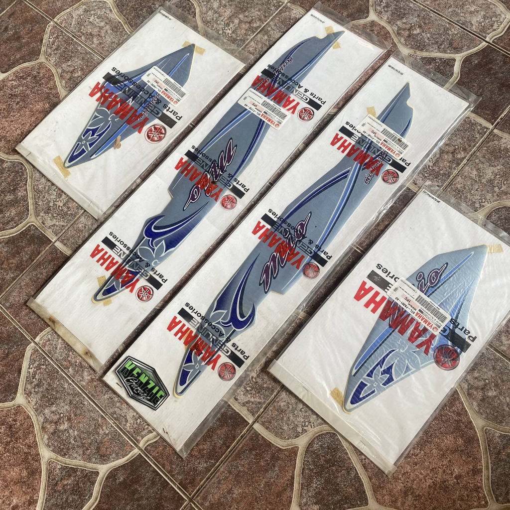 Jual Stiker Striping graphic Yamaha Mio Biru Muda biru telur asin Bunga ...