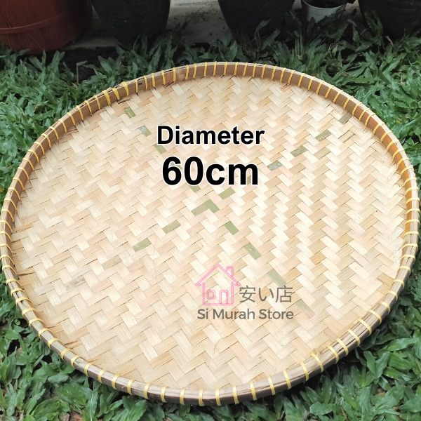 Jual Tampah Bambu Anyaman Besar 60cm Murah / Nampah Nyiru Cecempeh ...