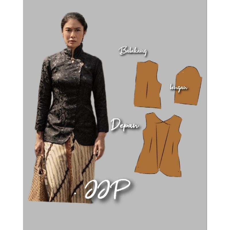 Jual pola Instan kebaya Janggan karah Naga | Shopee Indonesia
