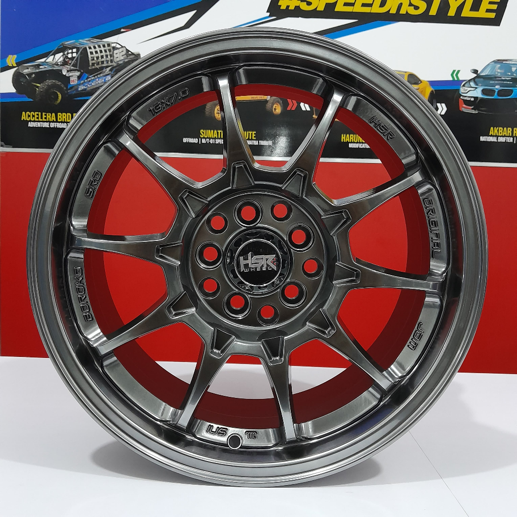 Jual Velg mobil Pelek Racing Ring 16 Hsr Boroko Srd pcd baut 5x100-114,3 lebar 7 offset 42 warna ...