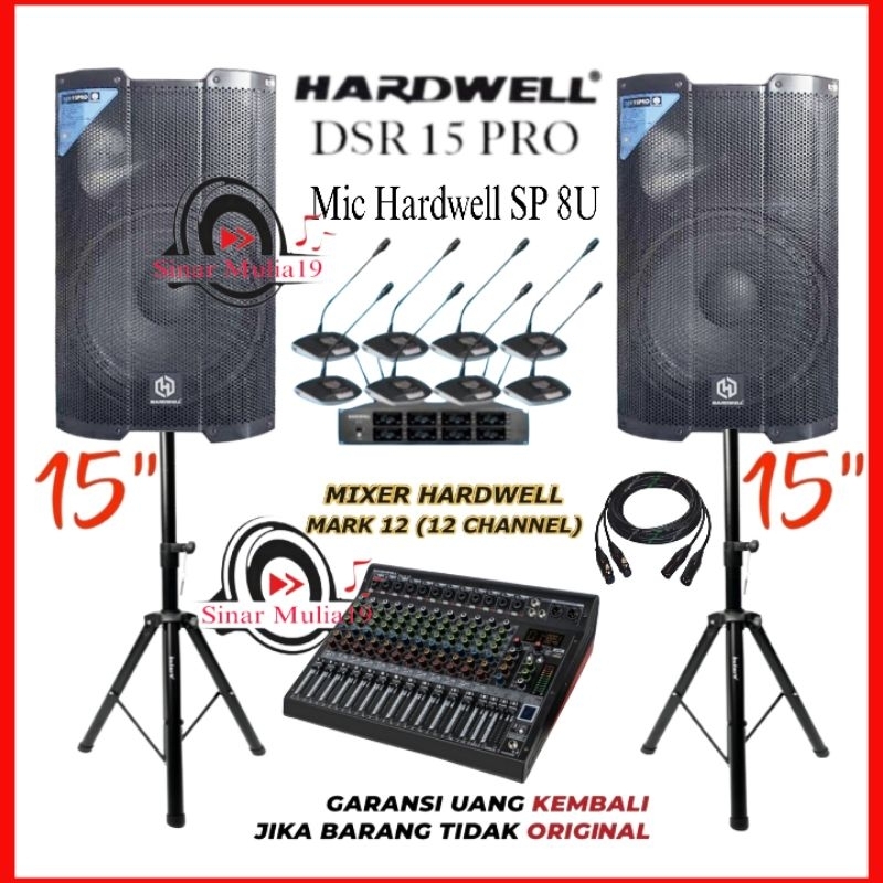 Jual Paket Sound System Conference Speaker Aktif Hardwell DSR 15 PRO ...