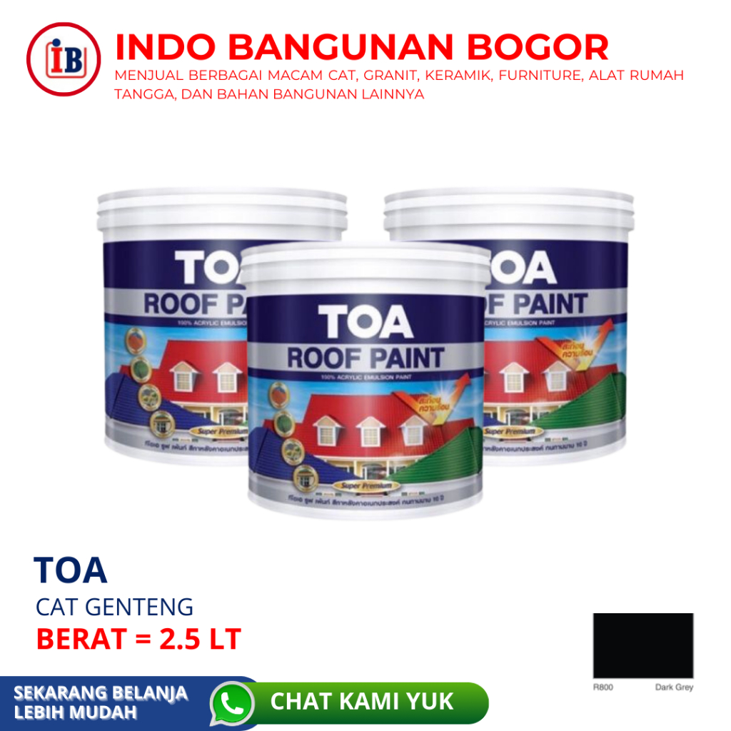 Jual CAT ATAP GENTENG TOA GALON 2.5 LITER | Shopee Indonesia