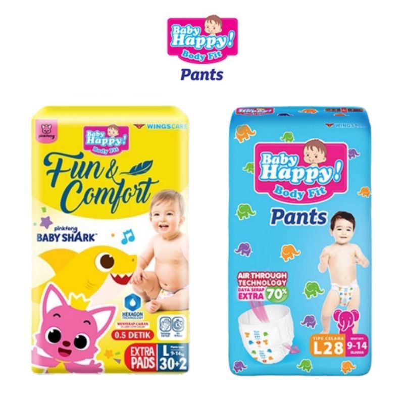 Jual Baby Happy Pants L28 Baby Happy Pants Pinkfong Baby Shark L30+2 ...