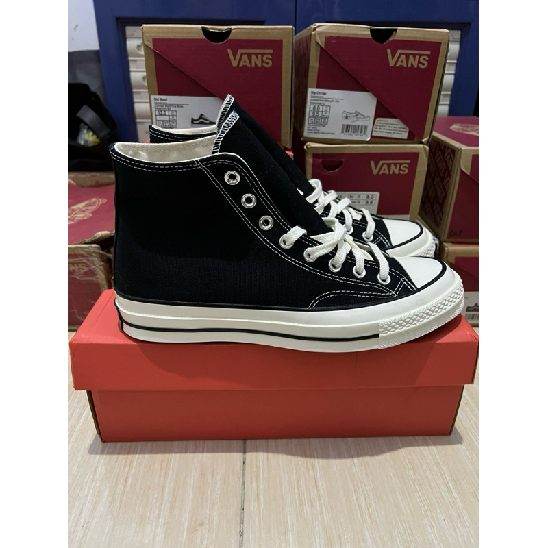 Jual Converse 70s Hi Black White resmi MAP ready size 37-44 | Shopee ...