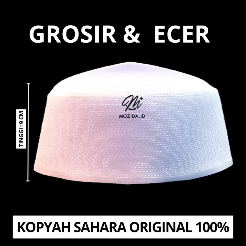 Jual Kopyah Sahara Original 100%- Peci Putih - Jama'ah AL KHIDMAH ...
