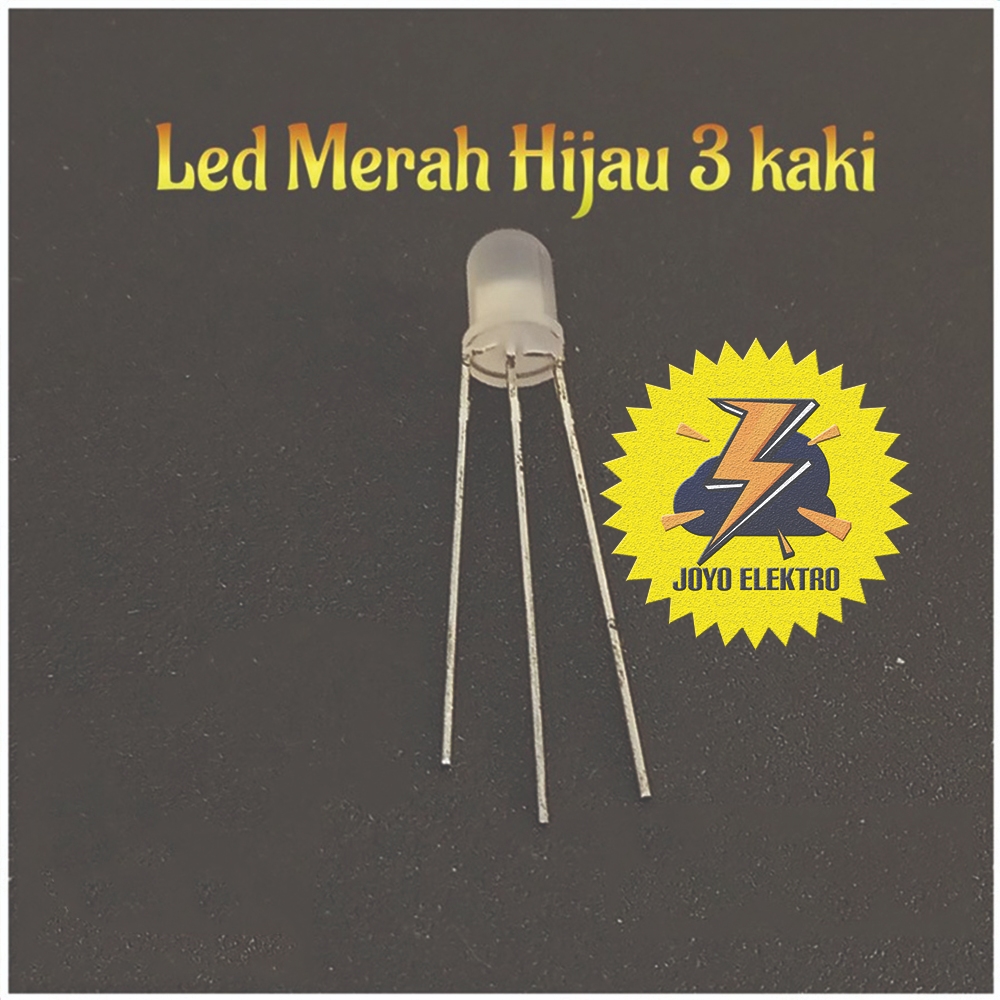 Jual led 5 mm dua warna 3 kaki merah nyala Hijau | Shopee Indonesia