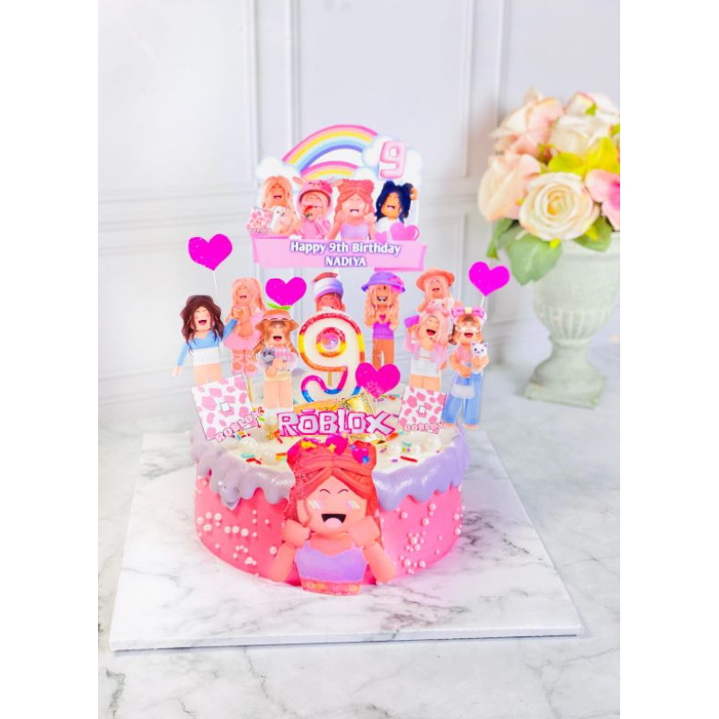 Jual kue ulang tahun anak birthday roblox girl cake | Shopee Indonesia