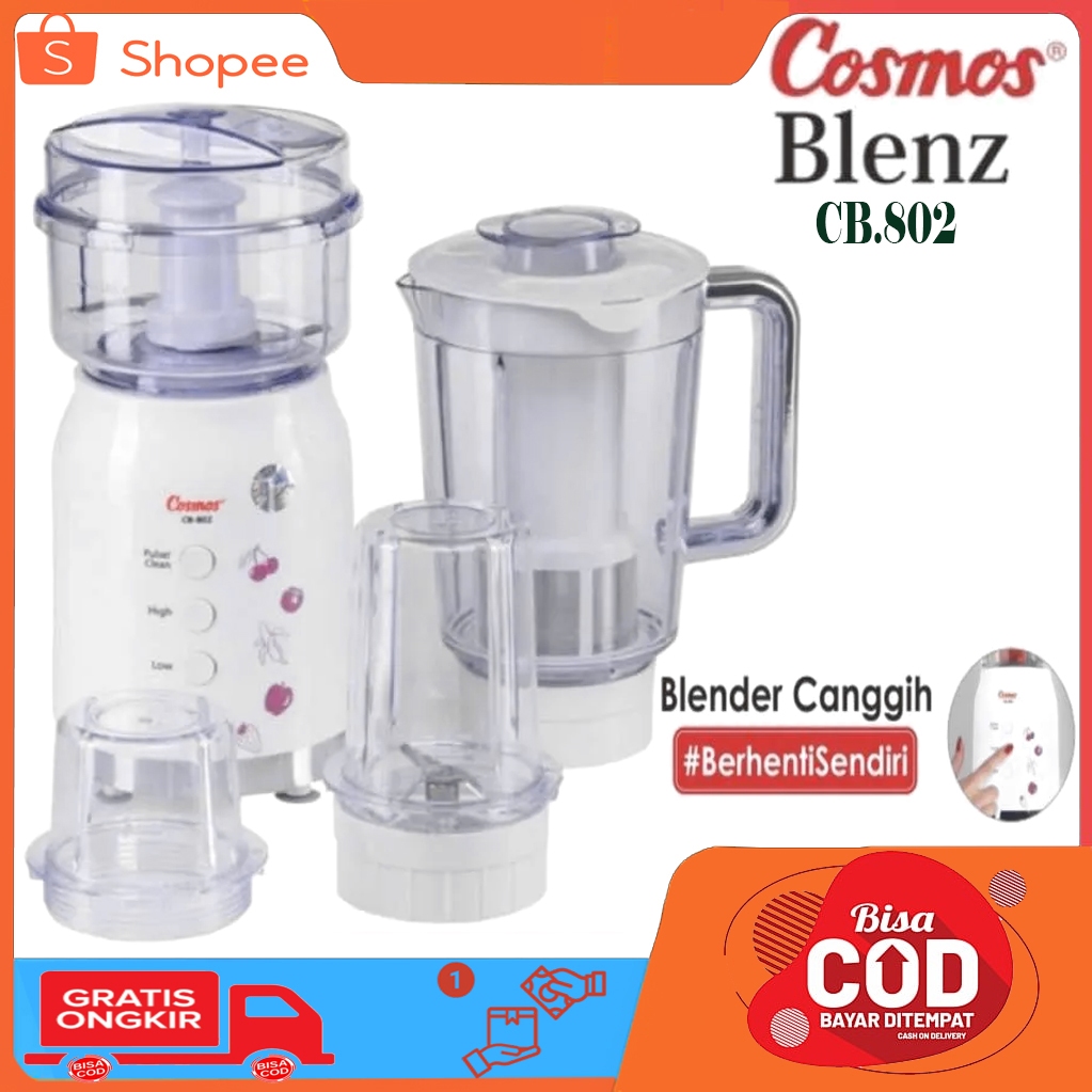 Jual Blender Cosmos CB 802 Putih 4 In 1 Pelumat Blenz Lengkap HARGA ...