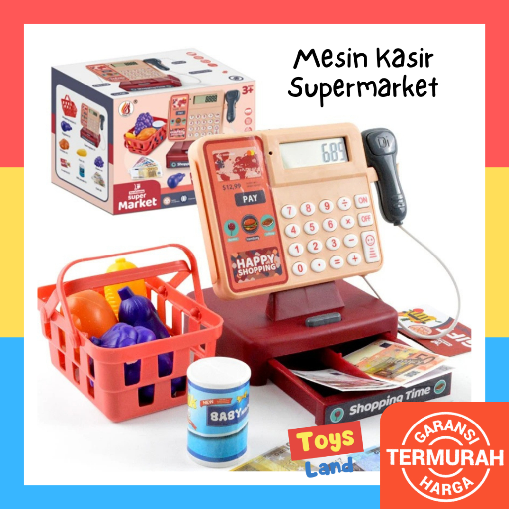 Jual Mainan Supermarket Mainan Mesin Kasir Anak Mainan Kasir Kasiran ...