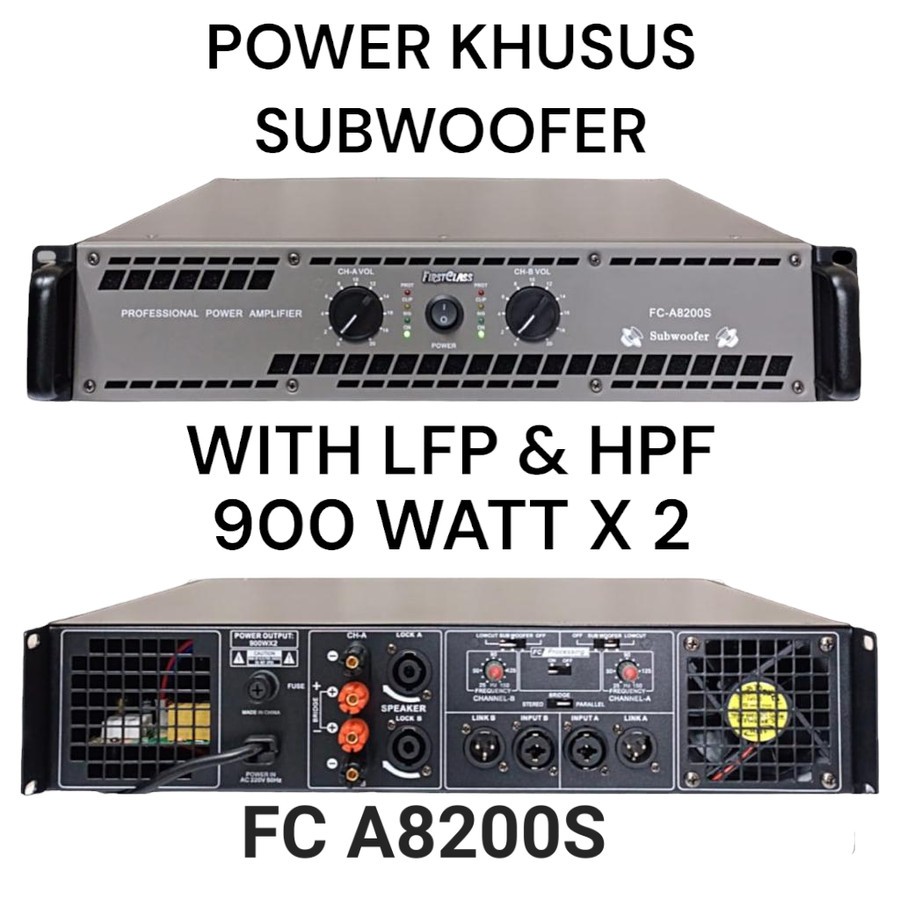 Jual POWER AMPLI FIRSTCLASS FC A 8200 S FC A-8200S FCA8200S 2 CH ...
