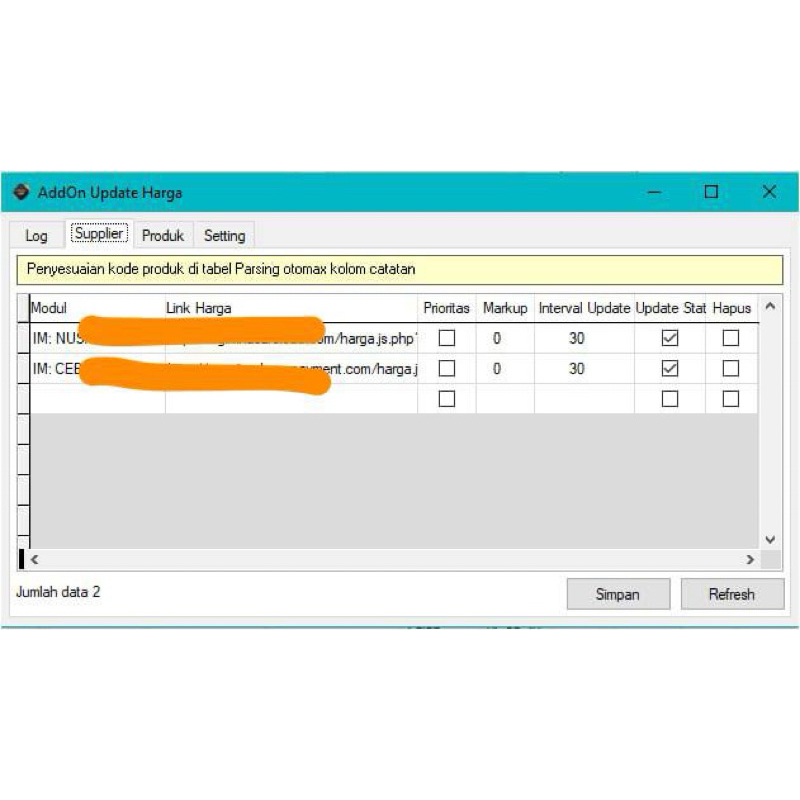 Jual ADDON AUTO UPDATE HARGA JUAL / BELI LANGSUNG DARI WEBPRICE SUPPLIER SUPPORT OTOMAX | IRS ...