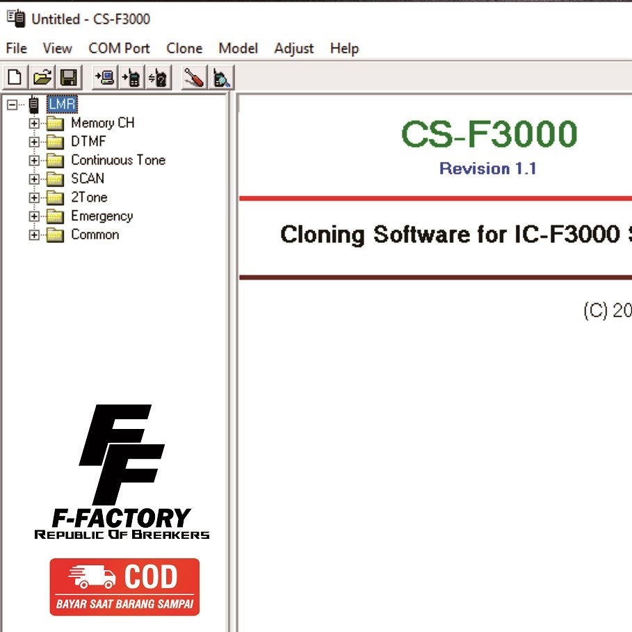 Jual Software Program Handy Talkie ICOM IC-F3000 IC-F4000 Series ...