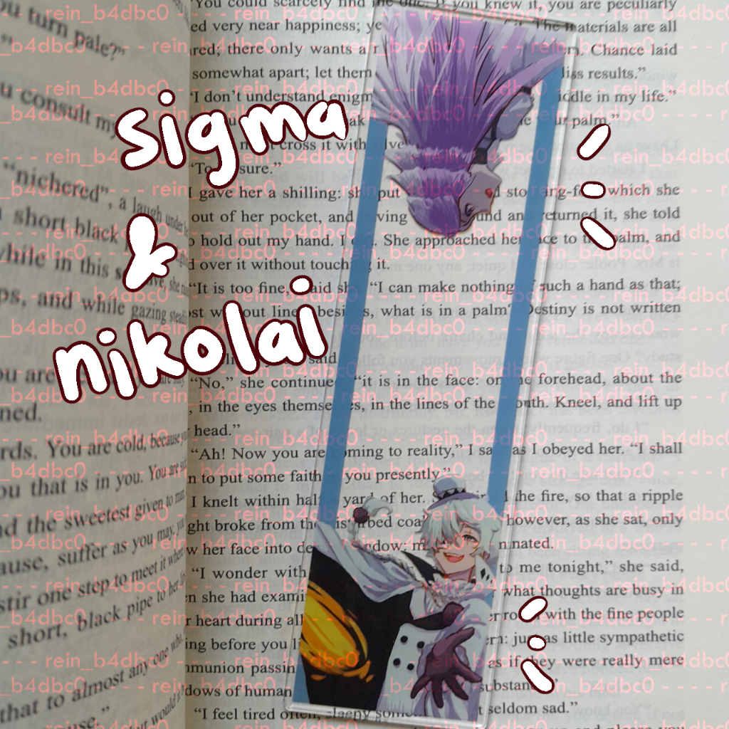 Jual Acrylic Clear Bookmark Fyodor Dazai Sigma Nikolai | Shopee Indonesia