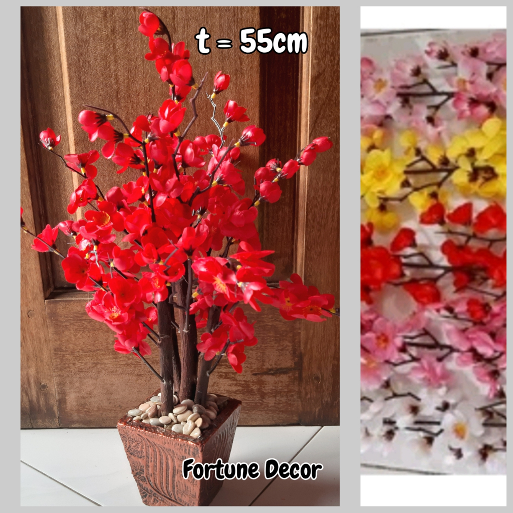 Jual Pohon meihua sakura mini pajangan meja hiasan dekorasi imlek ...