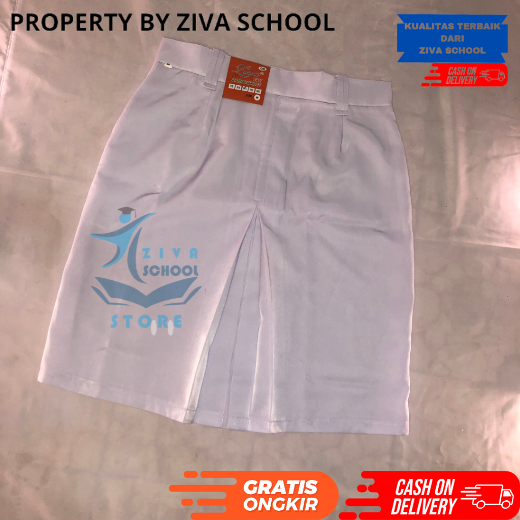 Jual ROK SEKOLAH/PASKIBRA SPAN PENDEK BELAH SATU PUTIH SMP/SMA | Shopee Indonesia