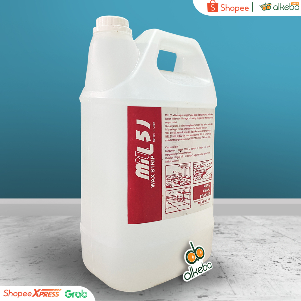Jual MILL 51 Wax Strip 4 Liter / Cairan Pelunak Lapisan Sealer Lantai ...