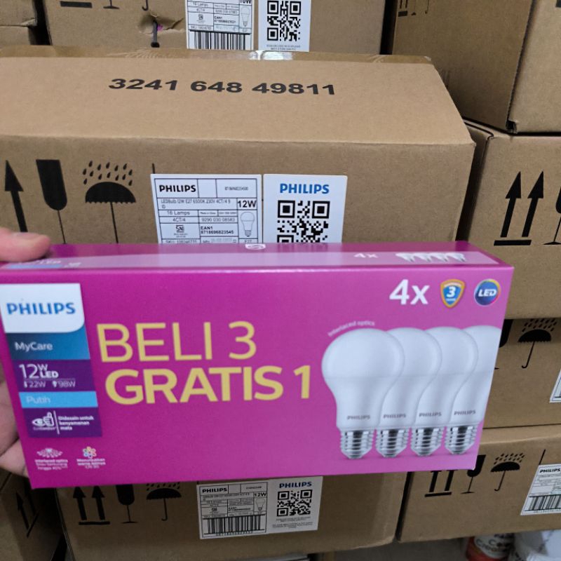 Jual (TERMURAH!) PHILIPS LAMPU LED 12W MYCARE 12 WATT PAKET ISI 4 ASLI GARANSI PABRIK | Shopee ...