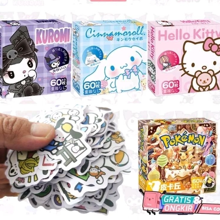 Jual Sticker Lucu Kartun Korea isi 50 Pcs Karakter Sanrio Imut Bagus | Shopee Indonesia