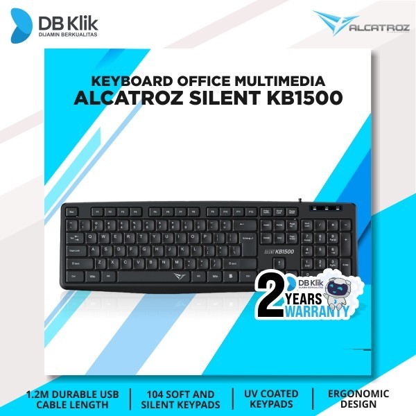 Jual Keyboard Office Multimedia Alcatroz Silent KB1500 USB Wired ...