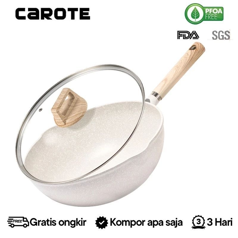 Jual CAROTE Cozy Wajan Penggorengan Wajan Antilengket Lengkap | Shopee ...