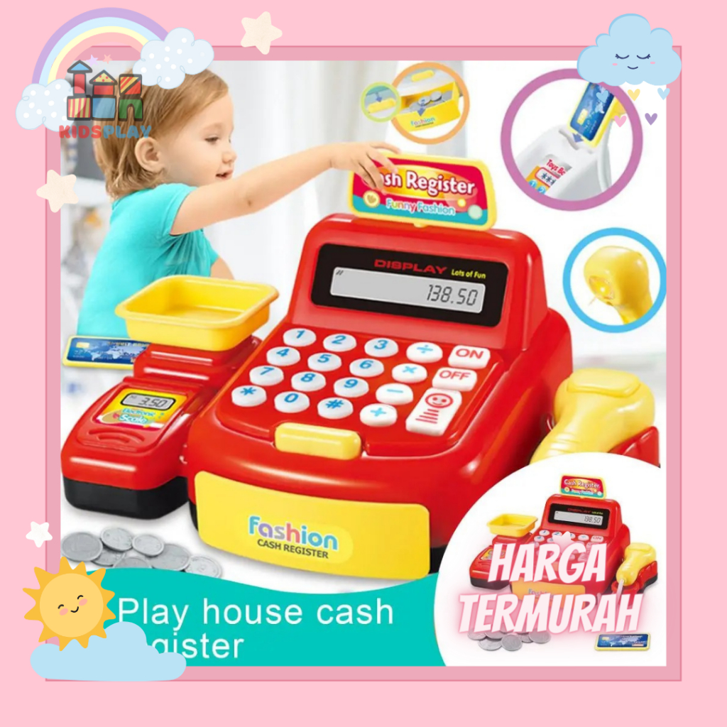 Jual Mesin Kasir Mini Cashier Toys Cash Register Mainan Kasir Kasiran ...