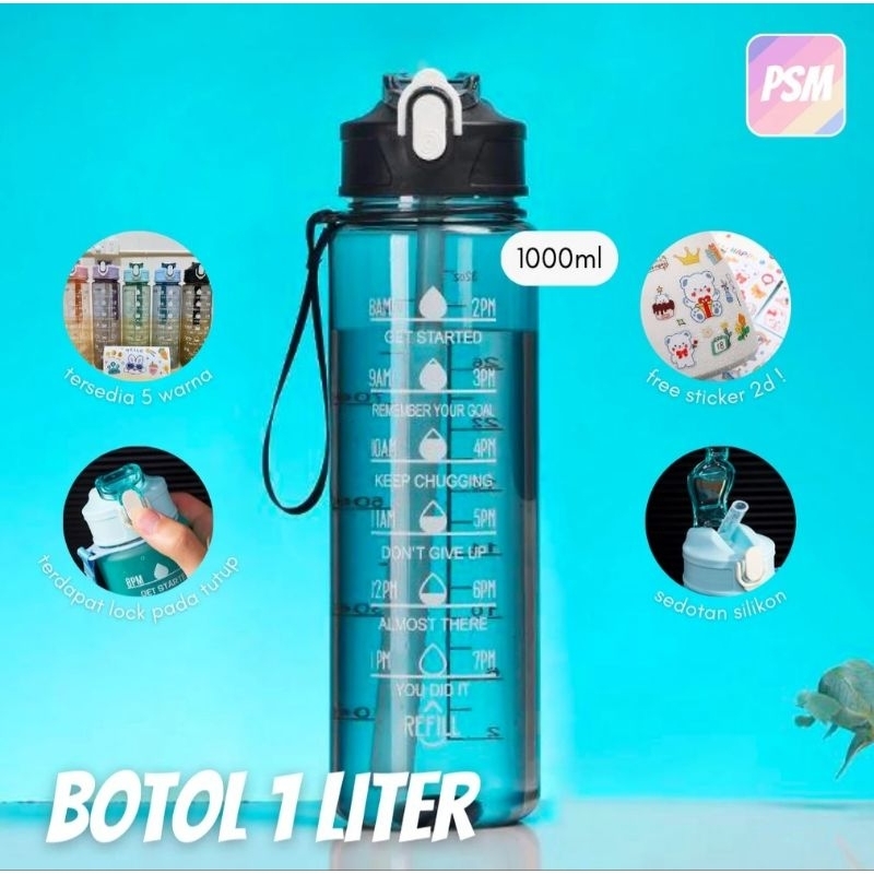 Jual Botol minum 900ML bening | Shopee Indonesia