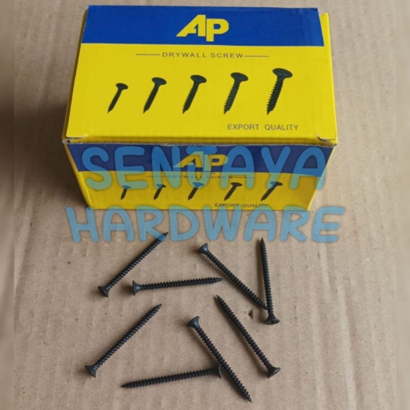 Jual Skrup sekrup gypsum 6x2 skrup gibsum Hitam drywall screws | Shopee Indonesia