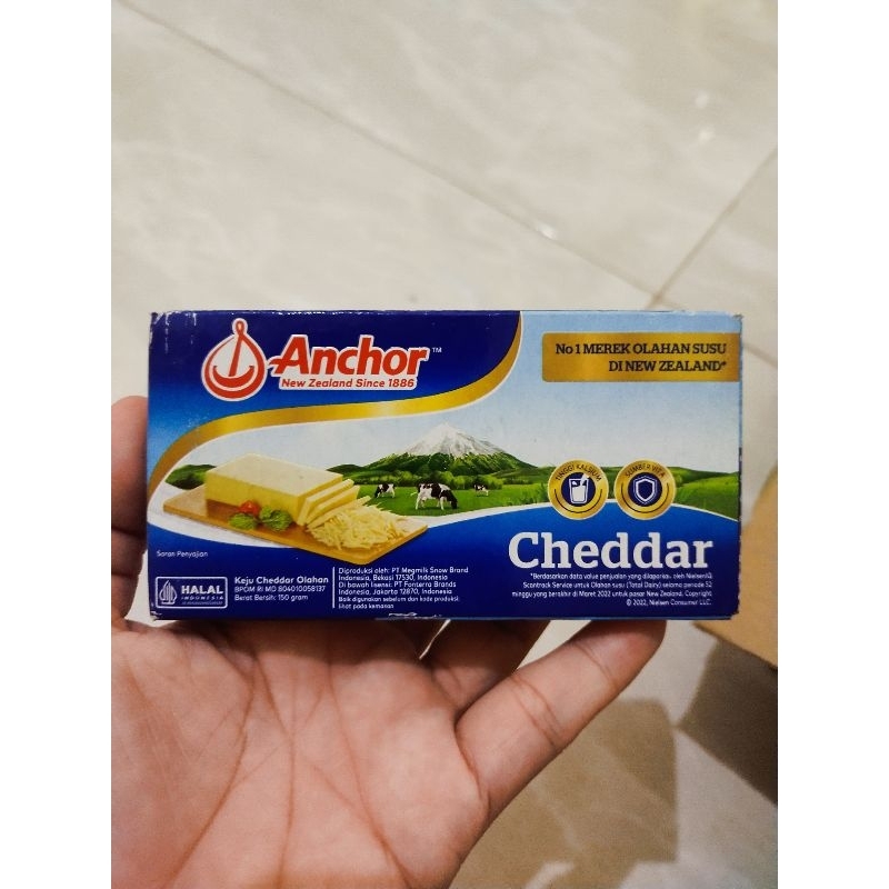 Jual keju anchor cheddar 150gr / cheese cheddar anchor | Shopee Indonesia